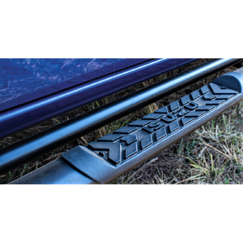 Isuzu Oval Side Steps for Double Cab - Black Stainless Steel